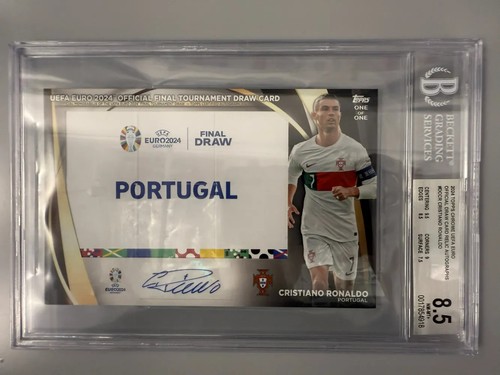 2024 Topps Chrome UEFA EURO Official Draw Auto Relic Cristiano Ronaldo ...