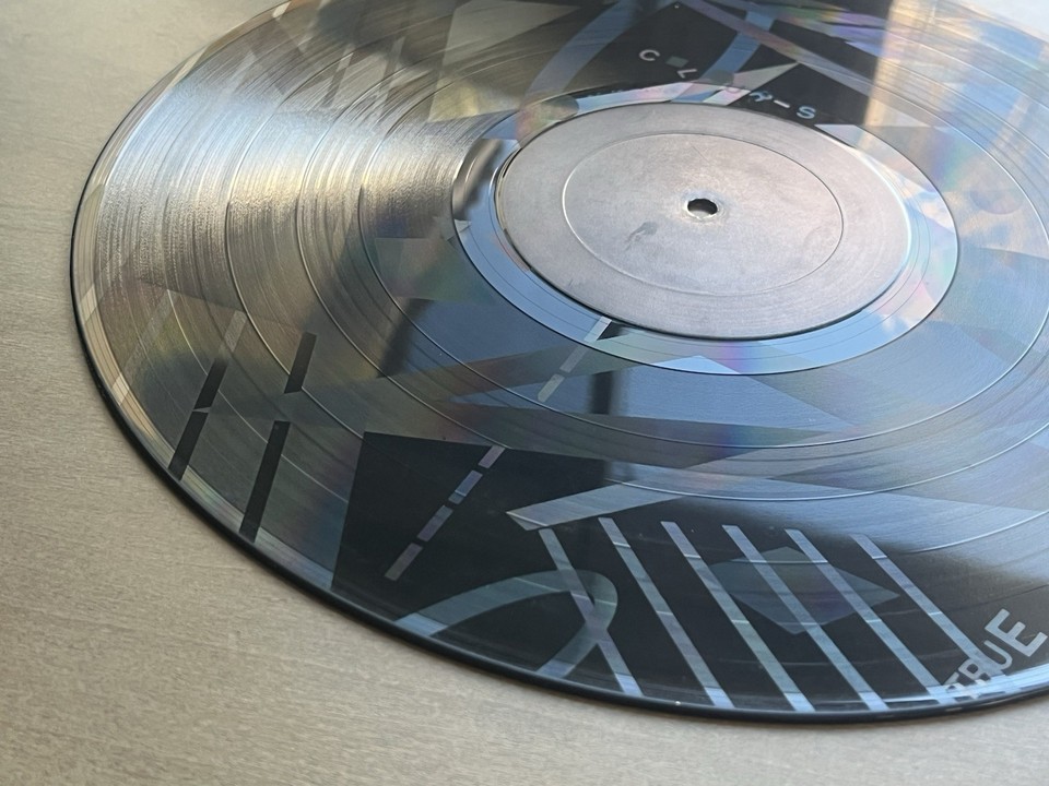 Split Enz True Colours LP 1980 Laser-Etched Vinyl Yellow Cover EX/VG A ...