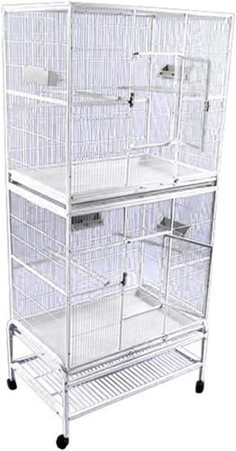 A and E Double Stack Flight Bird Cage Platinum | eBay