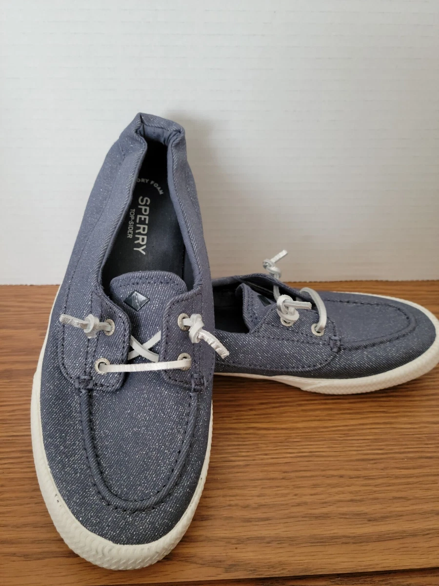 Sparkly Sperrys Blue