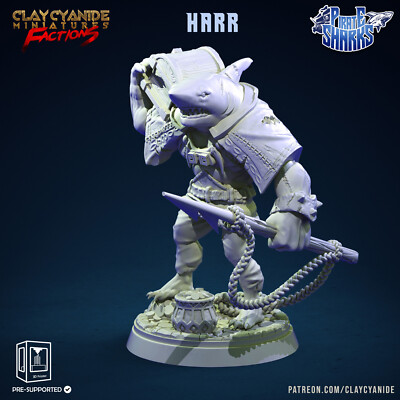 Harr from Clay Cyanide's Pirate Sharks set. apx 53mm total | eBay