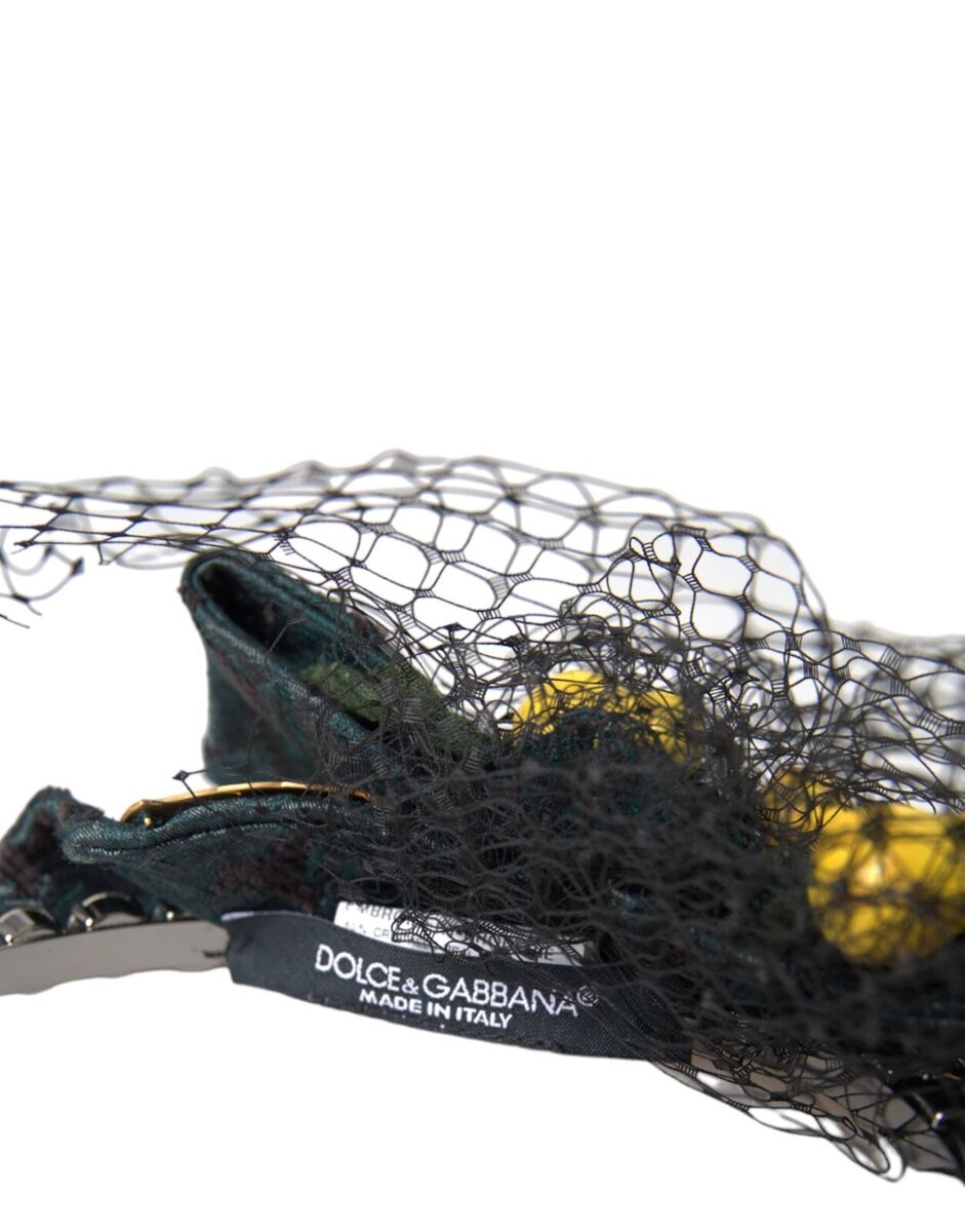 DOLCE & GABBANA Diadem Black Lemons Sicily Purple Crystal DOLCE & GABBANA Diadem Black Lemons Sicily Purple Crystal