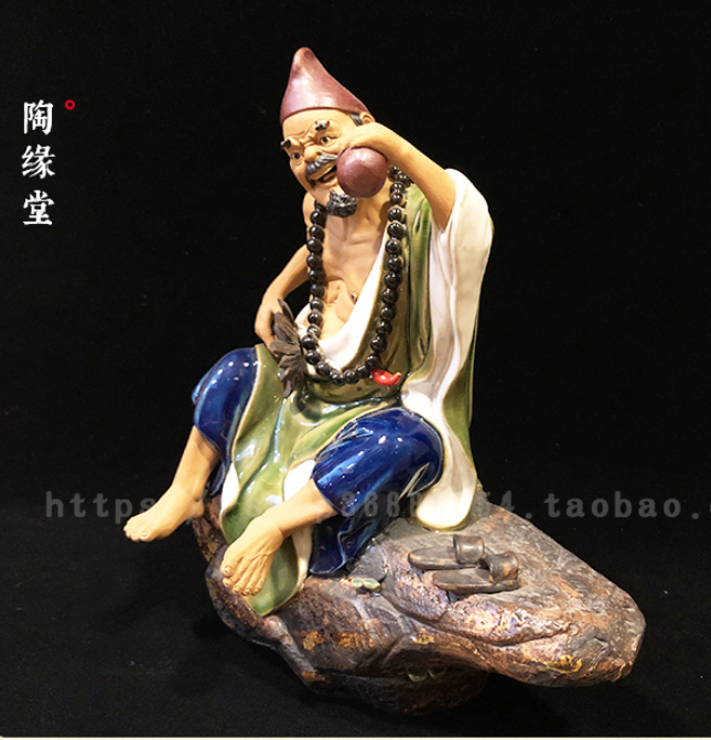 13" China Shiwan Wucai Porcelain Buddhism Mad Monk Jigong Ji Gong ...