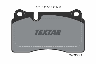 Textar 2409801 Brake Pad Set for sale online | eBay