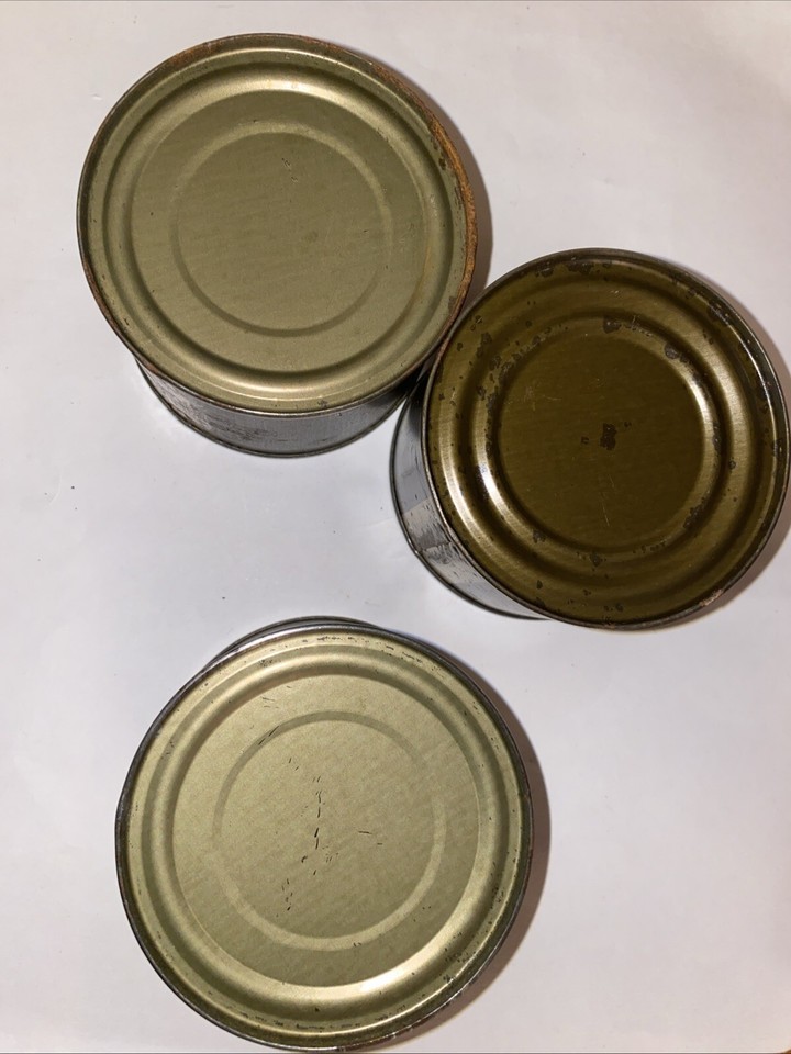 Lot Of 3 - Vintage Vietnam Era C Ration Can Chocolate Nut Roll ...