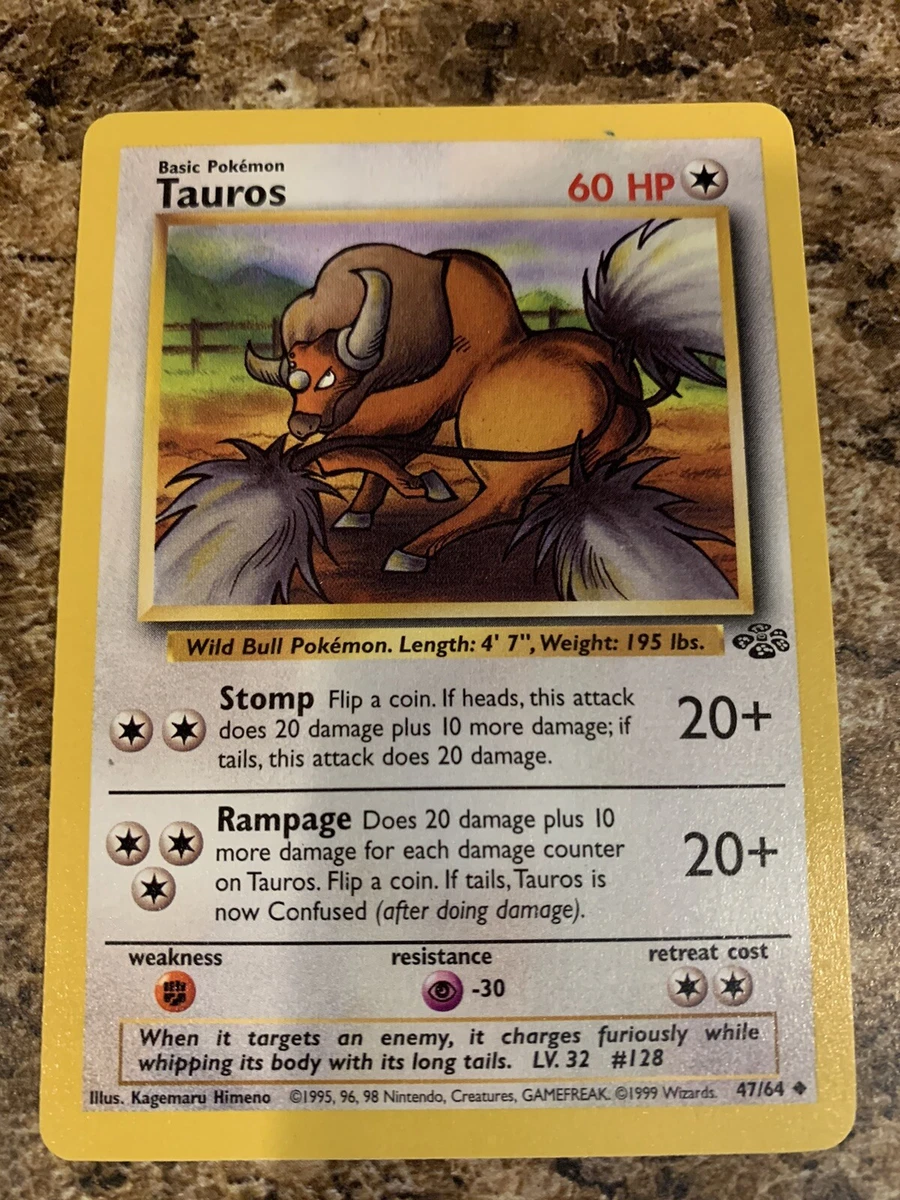 Pokemon Tauros Card