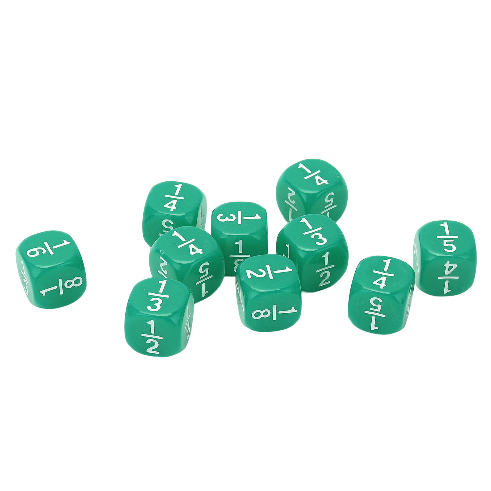 20Pcs Fraction Dice Class Set Plastic 6 Sided Multi Faceted Table Game ...
