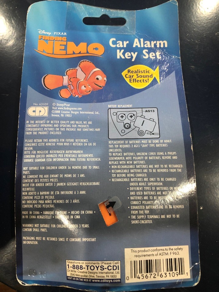 Disney Pixar Finding Nemo Car Alarm Key Set | eBay