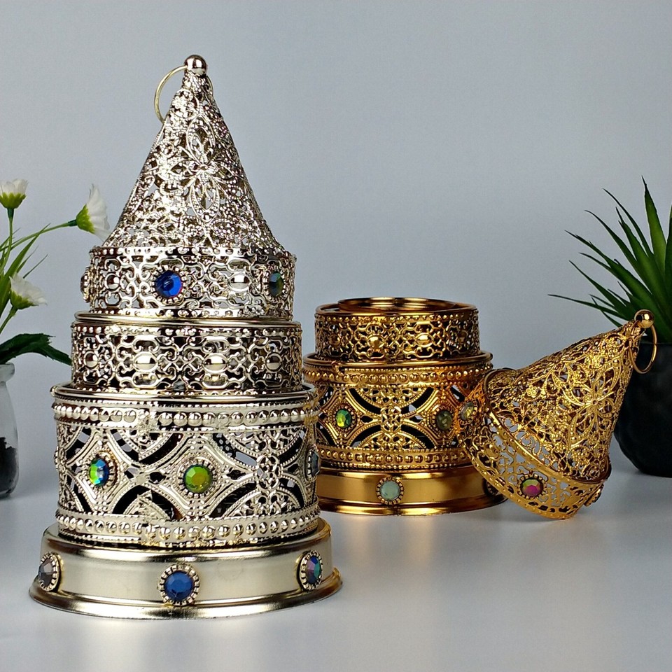 Arabian Incense Diffuser Bakhoor Oud Burner Bakur Metal Mabkhara Home ...