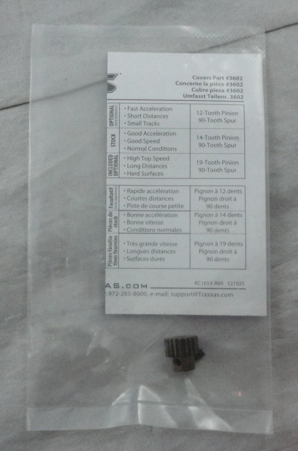 Traxxas 19T 48P Pinion Gear w/Set Screw (1/8" bore) | eBay