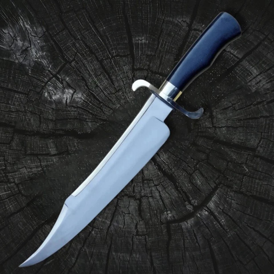 Custom Handmade Carbon Steel Blade Alamo Musso Bowie Knife - Hunting ...
