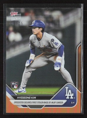 2025 Topps Now MLB #143 Hyeseong Kim Orange Foil /25 Dodgers RC | eBay
