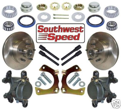 DELUXE HOT ROD FRONT BRAKE KIT,HUBS,ROTORS,ETC,5 X 4.5" | eBay