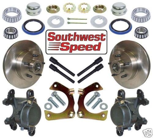 DELUXE HOT ROD FRONT BRAKE KIT,HUBS,ROTORS,ETC,5 X 4.5" | eBay