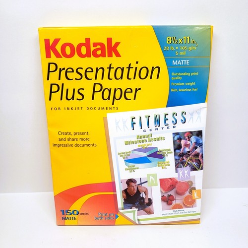 New Kodak Presentation Plus Paper Matte 28 Lb 105 g/m 5 mil 150 Sheets ...