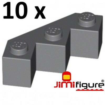 NEW 10 x LEGO 3x3 Modified Facet Brick Dark Bluish Grey 2462 Genuine ...