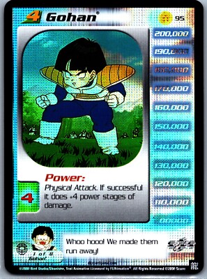 1x DBZ CCG GOHAN LV4 HOLO FOIL 95 RARE FRIEZA SAGA DRAGON BALL Z ...
