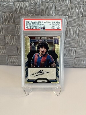 2021 PANINI BLOCKCHAIN LA LIGA DIEGO MARADONA AUTO PSA 10 GOLD VINYL 1/1 | eBay