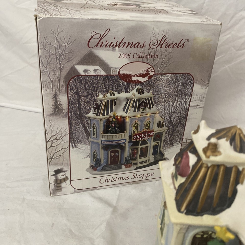 Christmas tree Christmas Shoppe In The City Village House w Box 2005 | eBay
