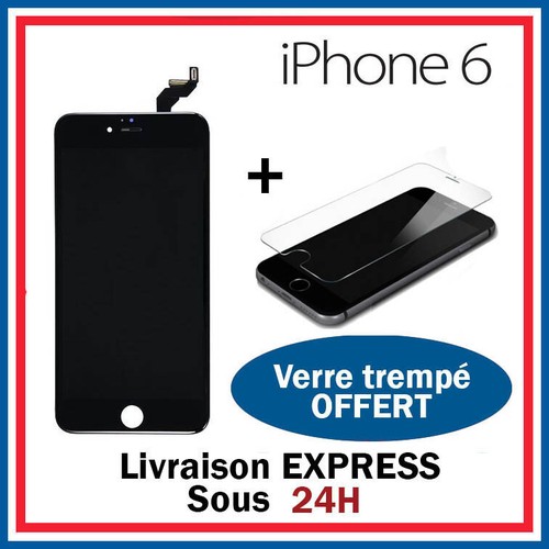 ECRAN LCD RETINA IPHONE 6 NOIR VITRE TACTILE + CHASSIS - Black | eBay