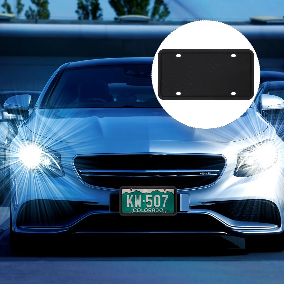 2 Pack Silicone License Plate Frame Covers Rubber License Plate Bracket ...