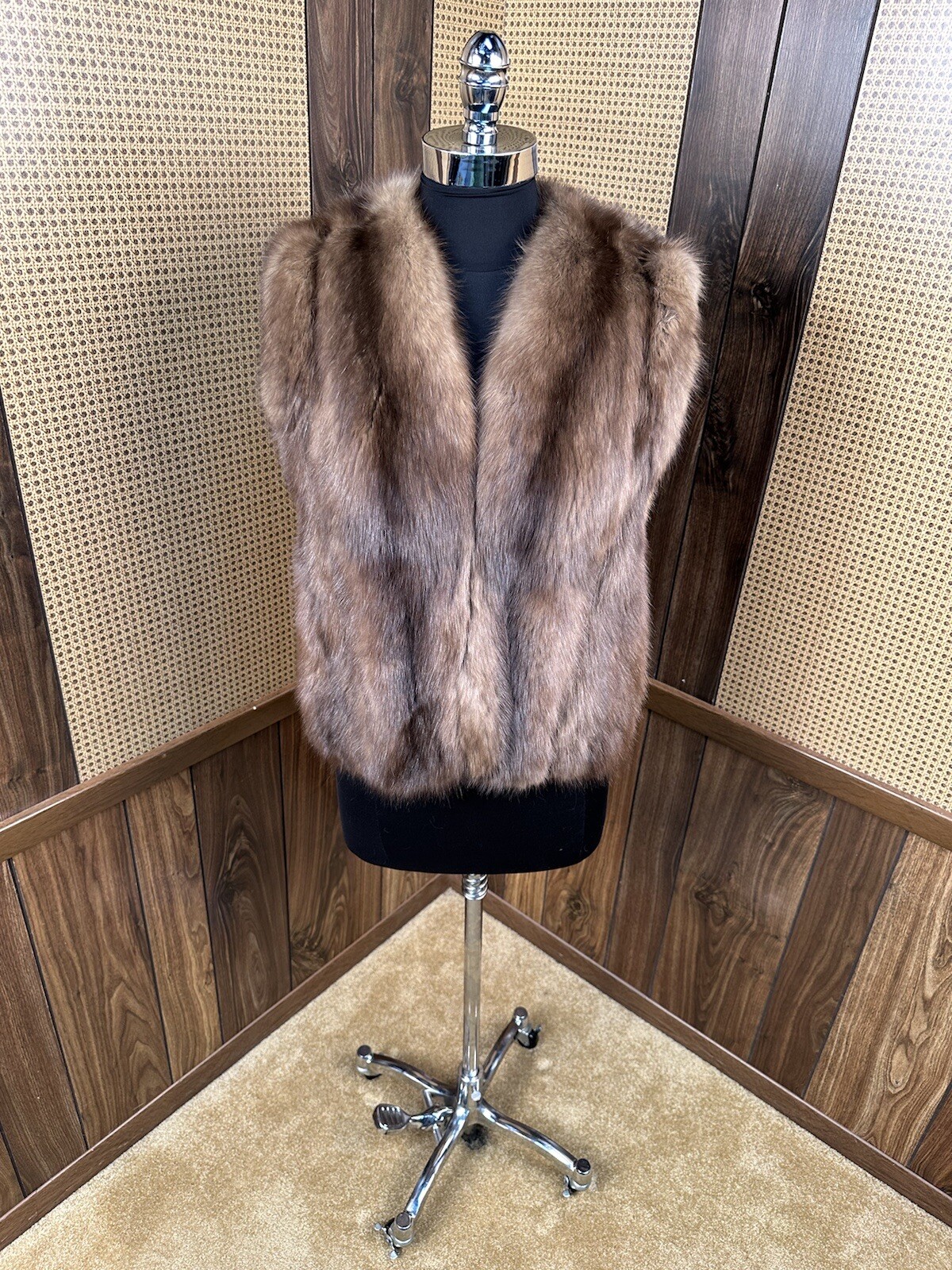 JERRY SORBARA NEW YORK DESIGNER RUSSIAN SABLE FUR VEST JACKET COAT ...