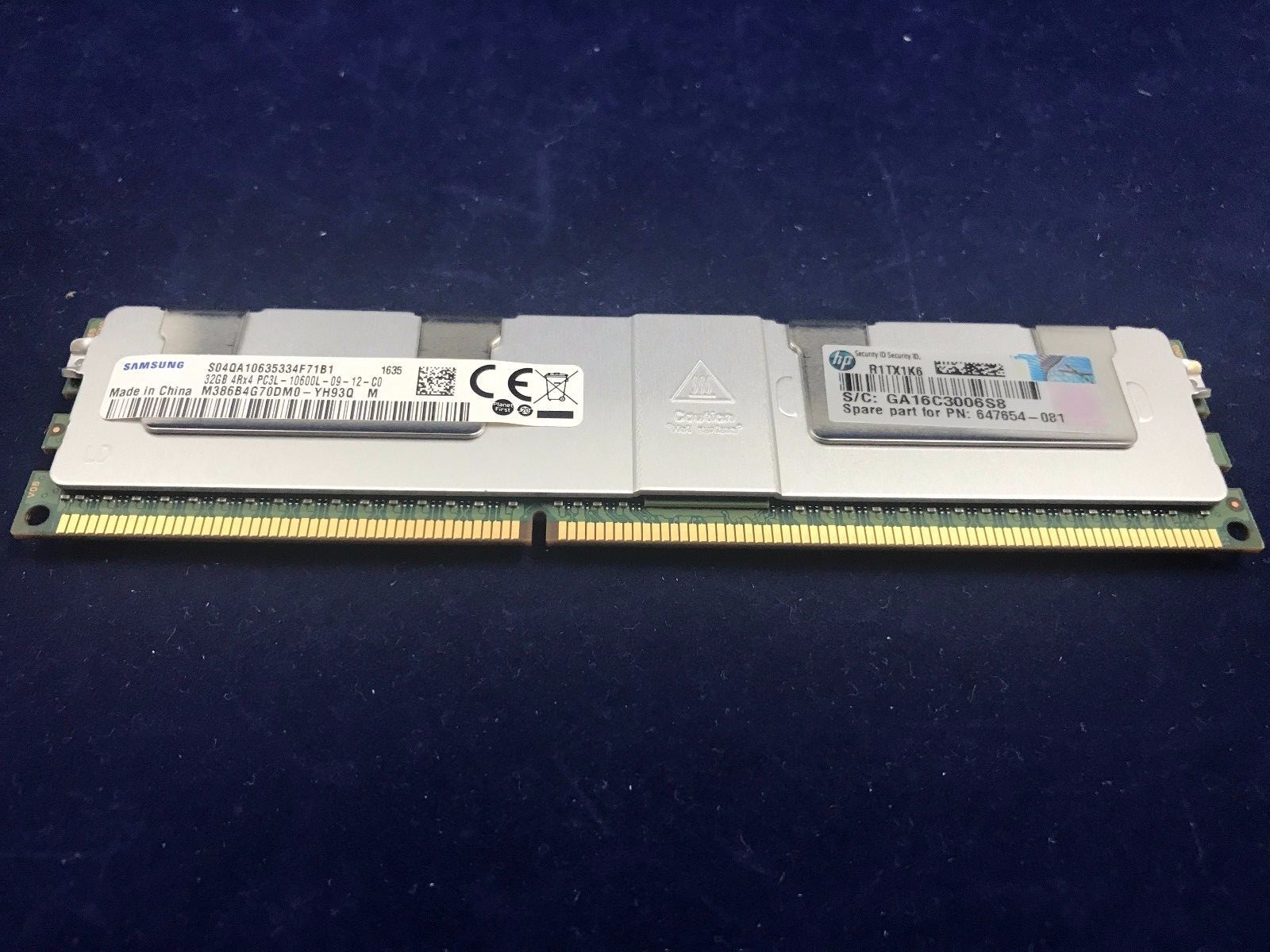 HP 32GB Memory 647903-B21 647654-081 PC3-10600 DDR3L ECC DIMM ProLiant ...