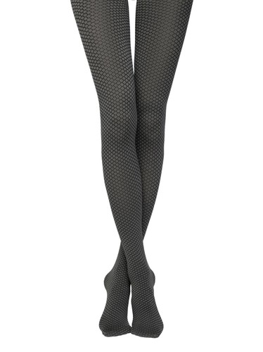 CONTE Fantasy Tights Diamond Patterned Graphite 50 DEN Pantyhose | eBay