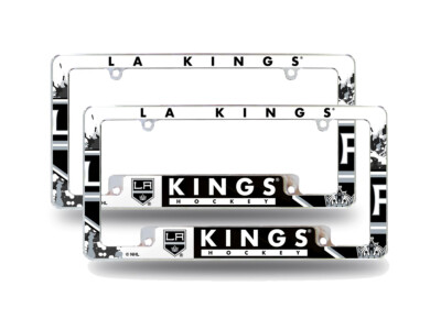 Los Angeles Kings NHL (Set of 2) Chrome Metal License Plate Frames w ...