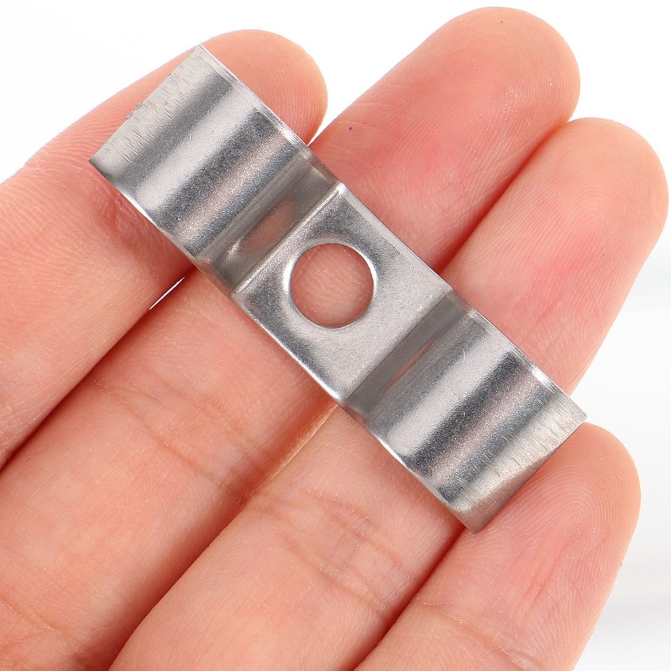 12 Pcs Stainless Steel Pipe Clamp Set Fastener Tube Fixing Clamps | eBay