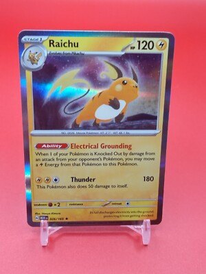 Pokemon RAICHU 026/165 - Pokemon 151 - RARE HOLO - - MINT | eBay