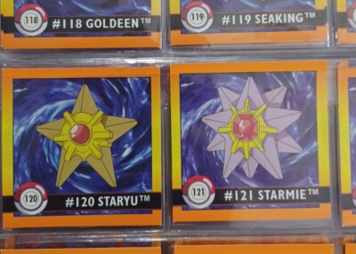 STARYU #120 STARMIE #121 Pokemon 1999 Artbox Series 1 Sticker EVOLUTION ...