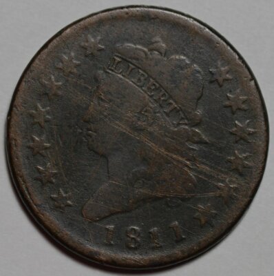 1811 Classic Head Large Cent - Scratches - US 1c Copper Coin | eBay