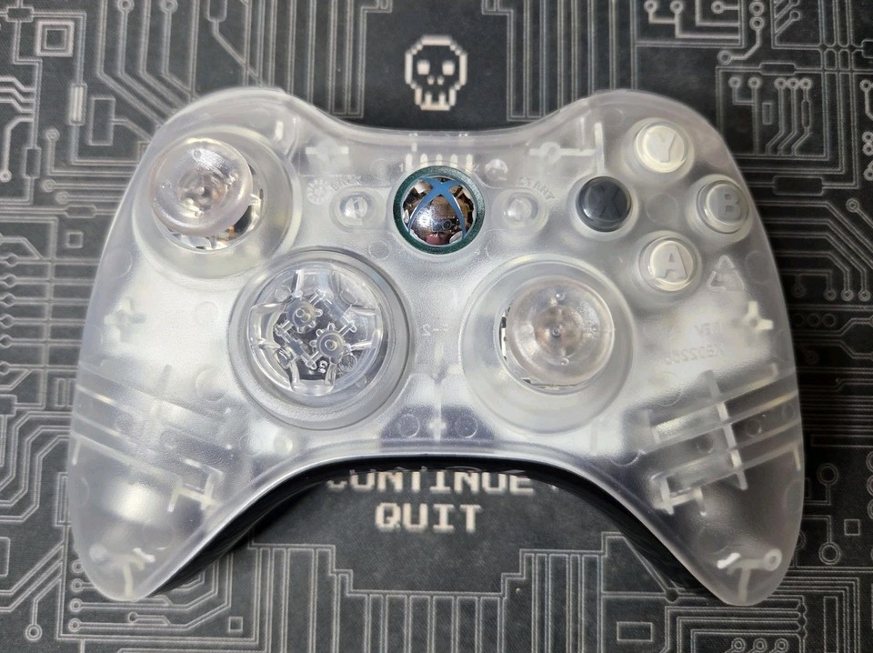 Transparent Clear Xbox 360 Halo Wireless Controller Oem White Board ...
