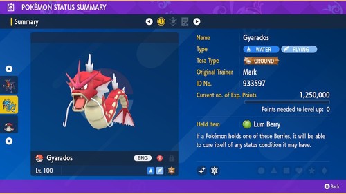 Pokémon Violet and Scarlet Shiny Gyarados Battle ready 6 IV Same Day ...