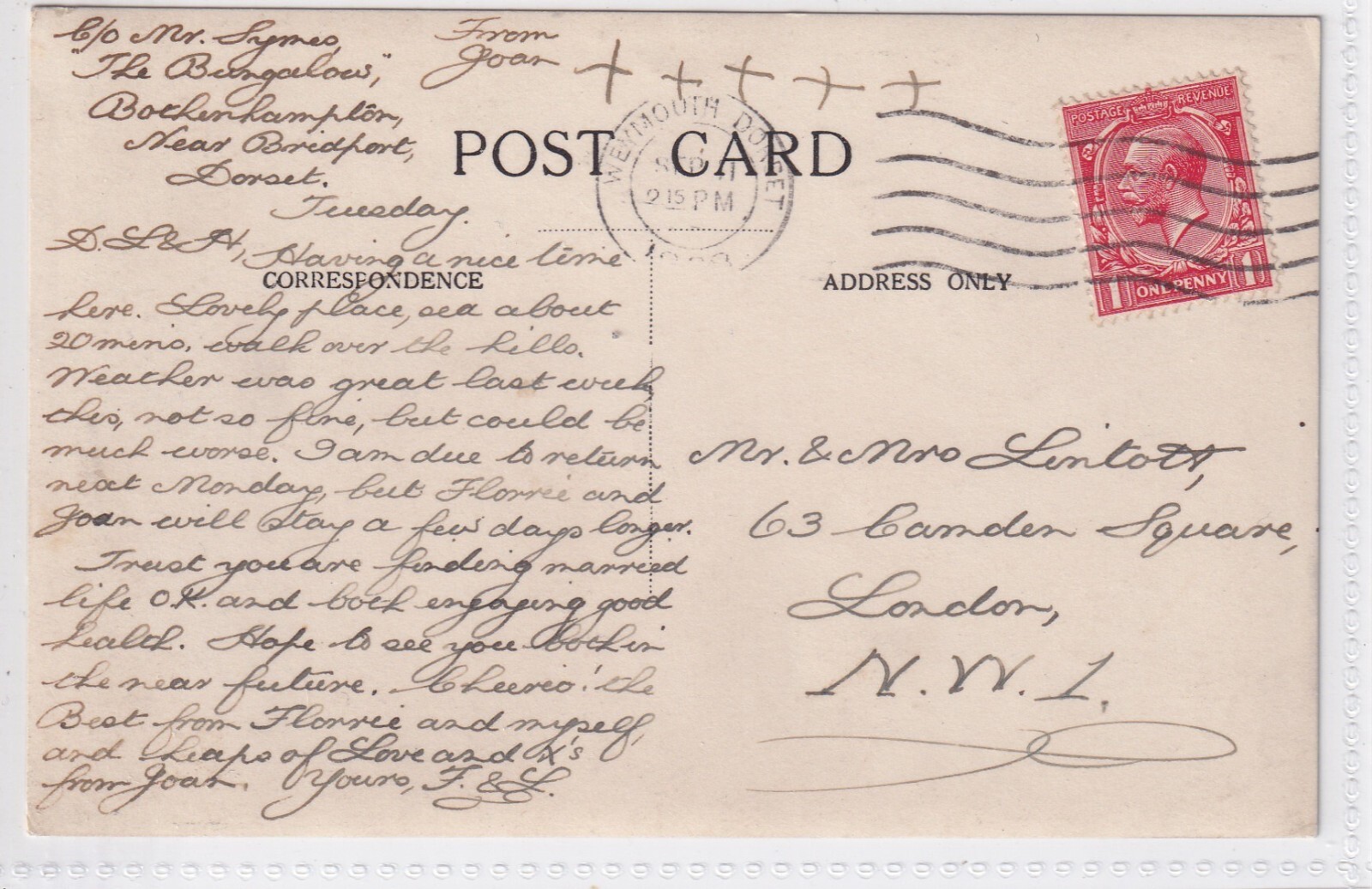 BOTHENHAMPTON (NR BRIDPORT DORSET) CLAUD HIDER RP POSTCARD NO 681 | eBay