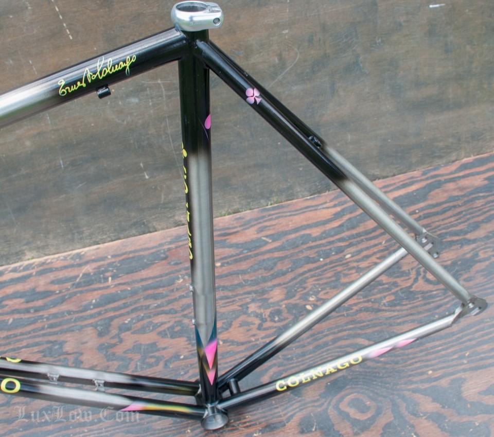 Vintage 59cm Titano BiTitan Colnago RoadBike FRAME FORK Decor Bicycle ...