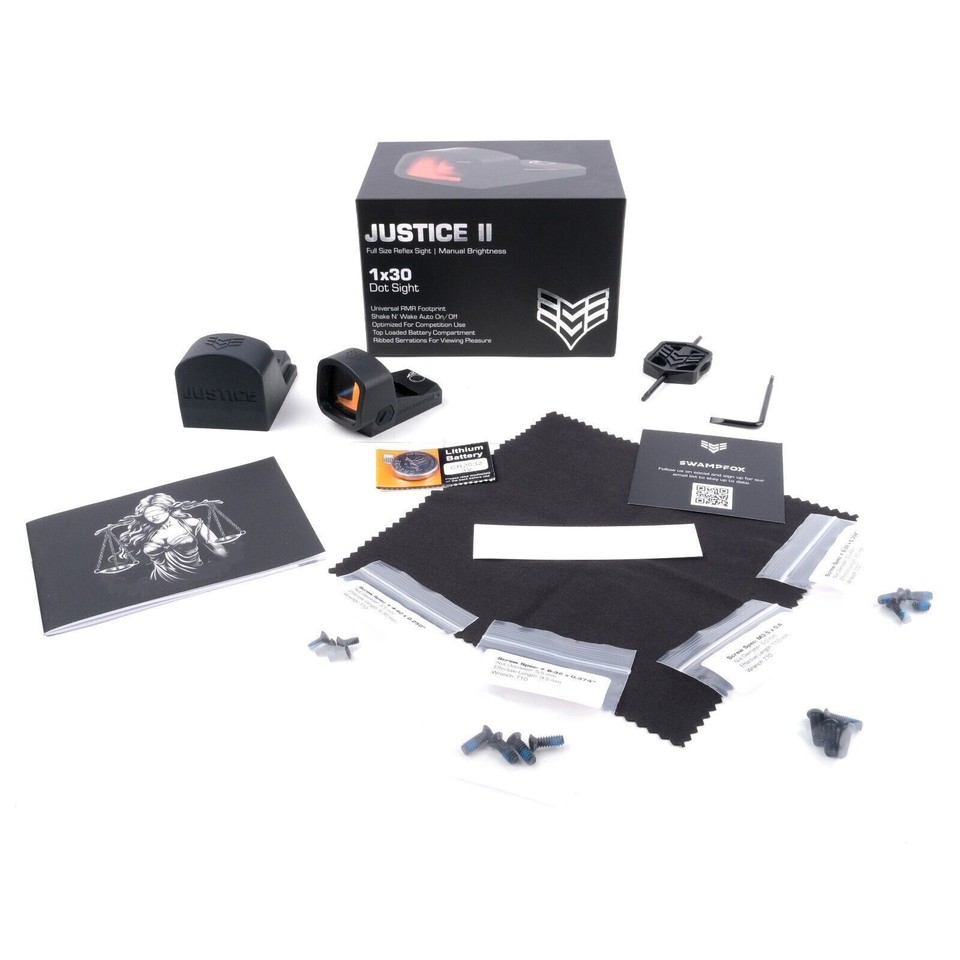 Swampfox Justice II Multi Reticle Red Dot Large Window RMR Footprint ...