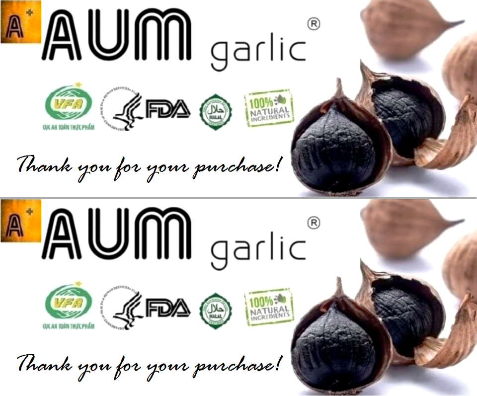 A+ AUM Black Garlic - Organic Superfood! 33-35 Cloves in each bag ...