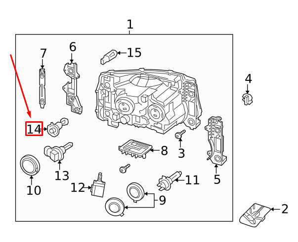 Land Rover Discovery 4 L319 Front Turn Signal Light Bulb LR015296 OEM ...