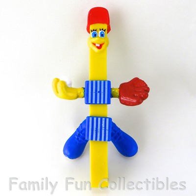 MCDONALD'S~1989 Bendy Figure~French Fry~Baseball Guy~Bendable Bendie ...