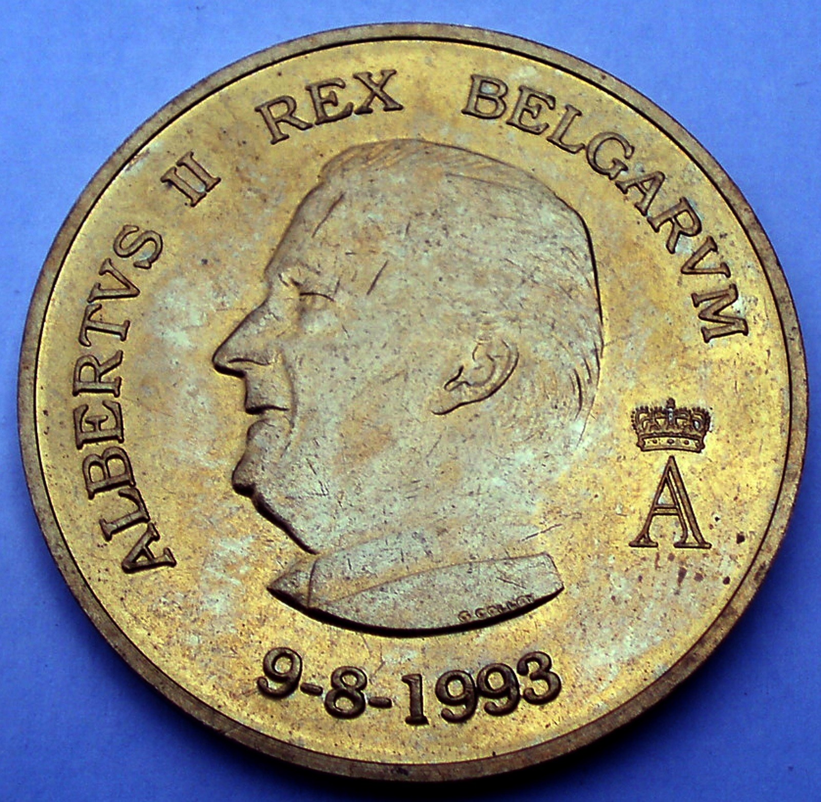 BELGIUM, ALBERTUS II REX BELGARUM 1993 Commemorative Medal 37mm 22g ...