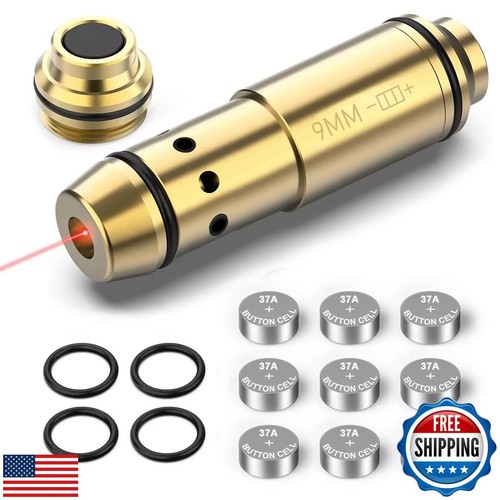 9mm Dry Fire Laser Training Bullet with Snap Cap & Red Dot Beam – O ...