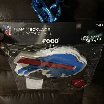 NEW NFL Buffalo Bills LED Light Up Fan Blue 34" Chain 3 Light Patterns ...