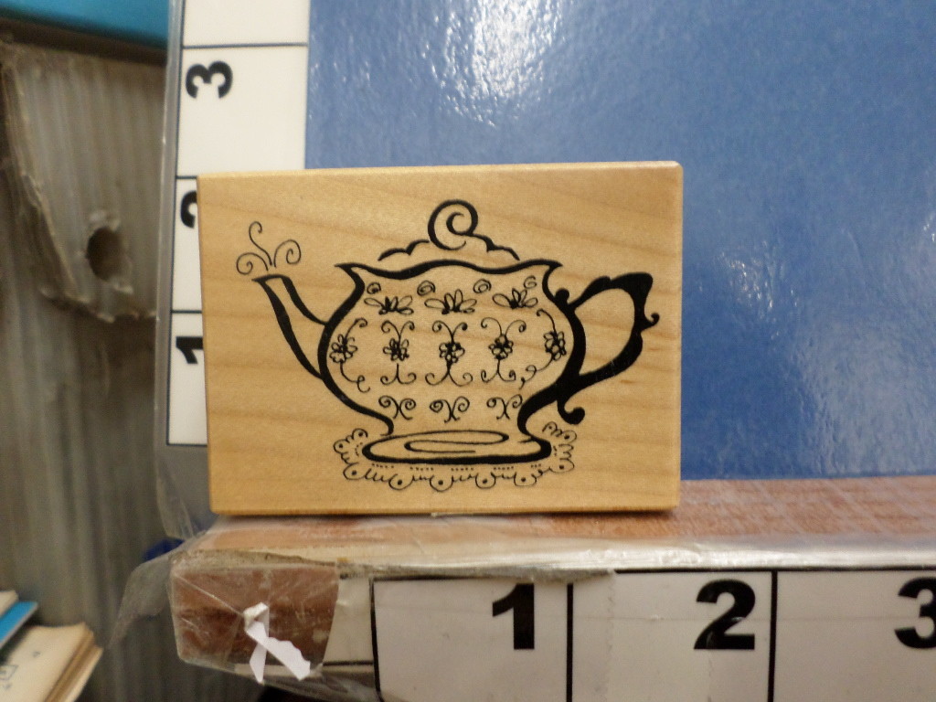 Teapot tea RUBBER STAMP 6q | eBay