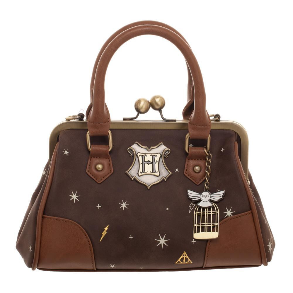 OFFICIAL HARRY POTTER HOGWARTS AND HEDWIG BROWN HANDBAG | eBay UK