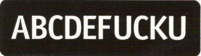 Motorcycle Sticker for Helmets or toolbox #264 ABCDEFUCKU | eBay