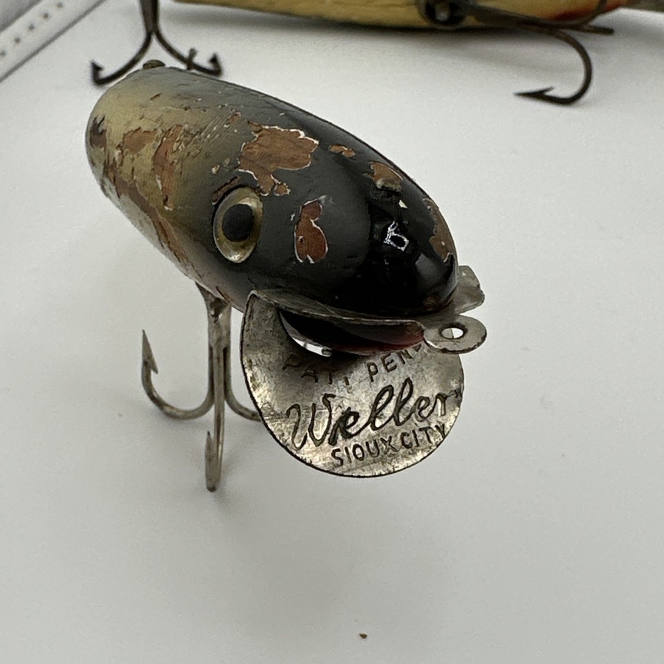 Vintage Wooden Fishing Lures Lot of 5, CCB Co, Heddon, Weller ...