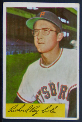 1954 Bowman Baseball Dick Cole - Pittsburgh Pirates RC #27 BB212 | eBay