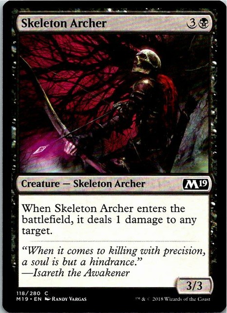 Skeleton Archer Magic The Gathering 2019 Core Card Mint X1 | eBay